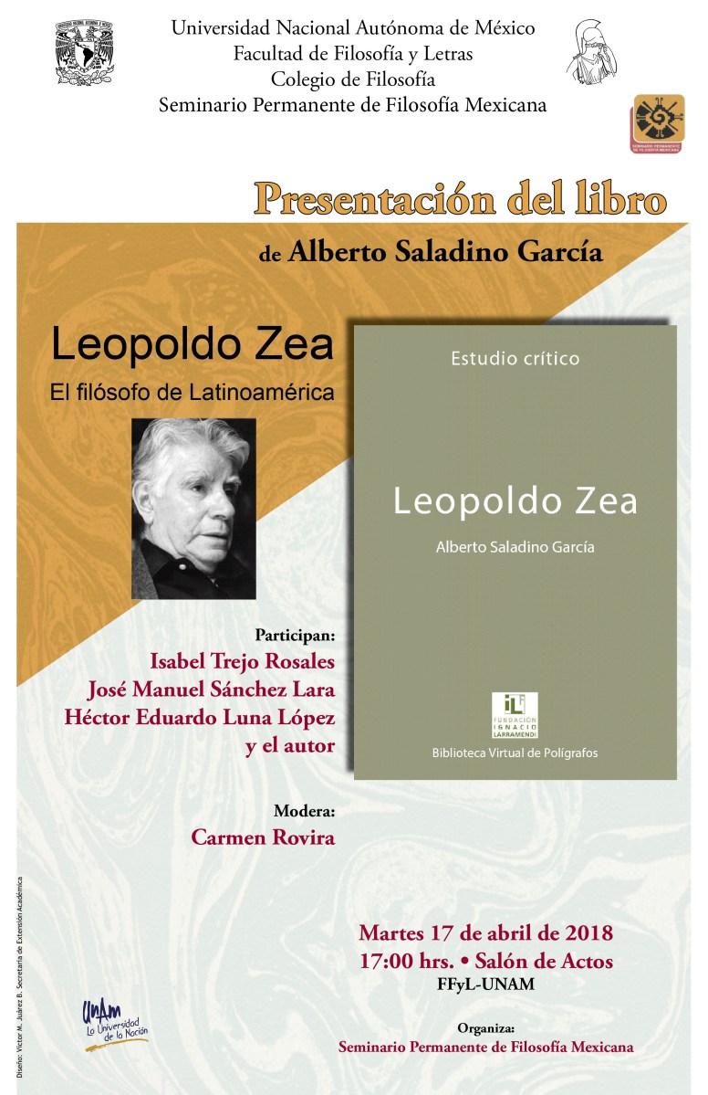 Presentación del libro: Leopoldo Zea, de Alberto Saladino García ...